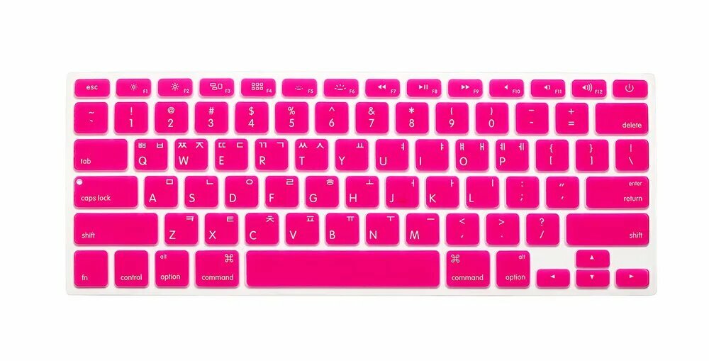 Силиконовый чехол для клавиатуры Macbook Air 13 Pro 13 15 17 с корейскими буквами Rose