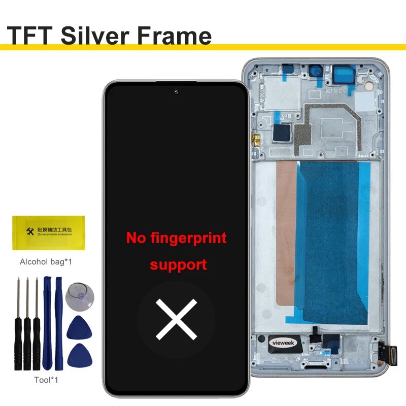 AMOLED экран для Xiaomi 13T ЖК-дисплей 2306EPN60G, дигитайзер сенсорного экрана с TFT Silver Frame