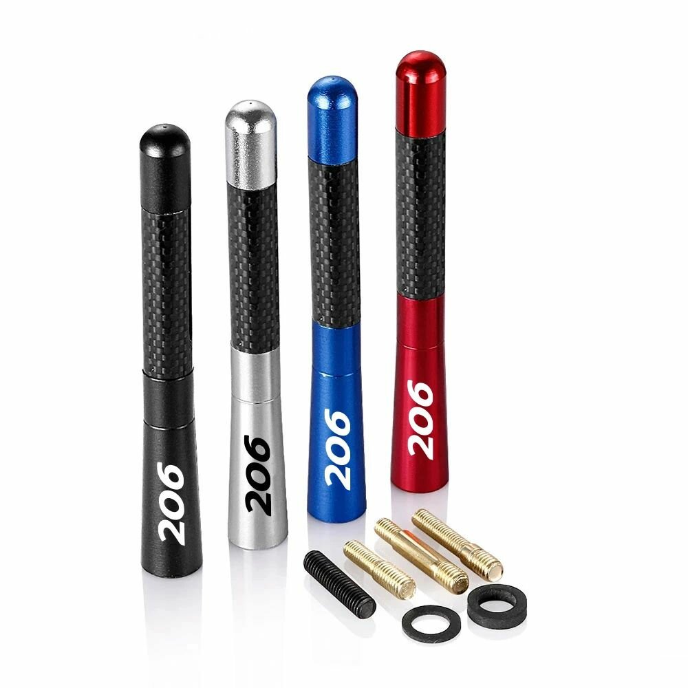 Автомобильная радиоантенна 12 см для Peugeot 206 1998-2012 2004 2003, усилитель сигнала AM FM, карбоновая антенна, аксессуары для экстерьера автомобиля