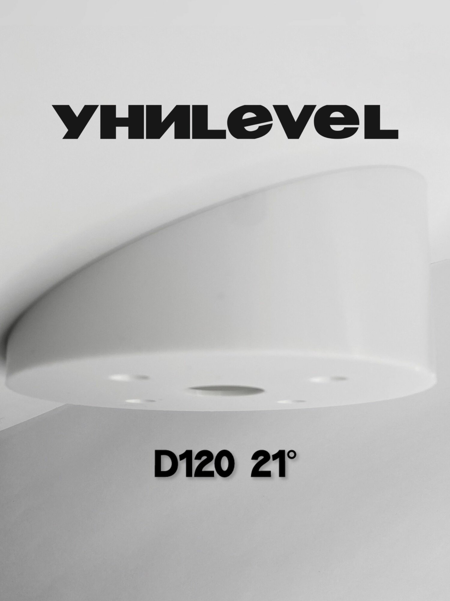 Накладка D120 мм, угол 21, белая, для установки светильников на наклонные/скошенные потолки УниLEVEL