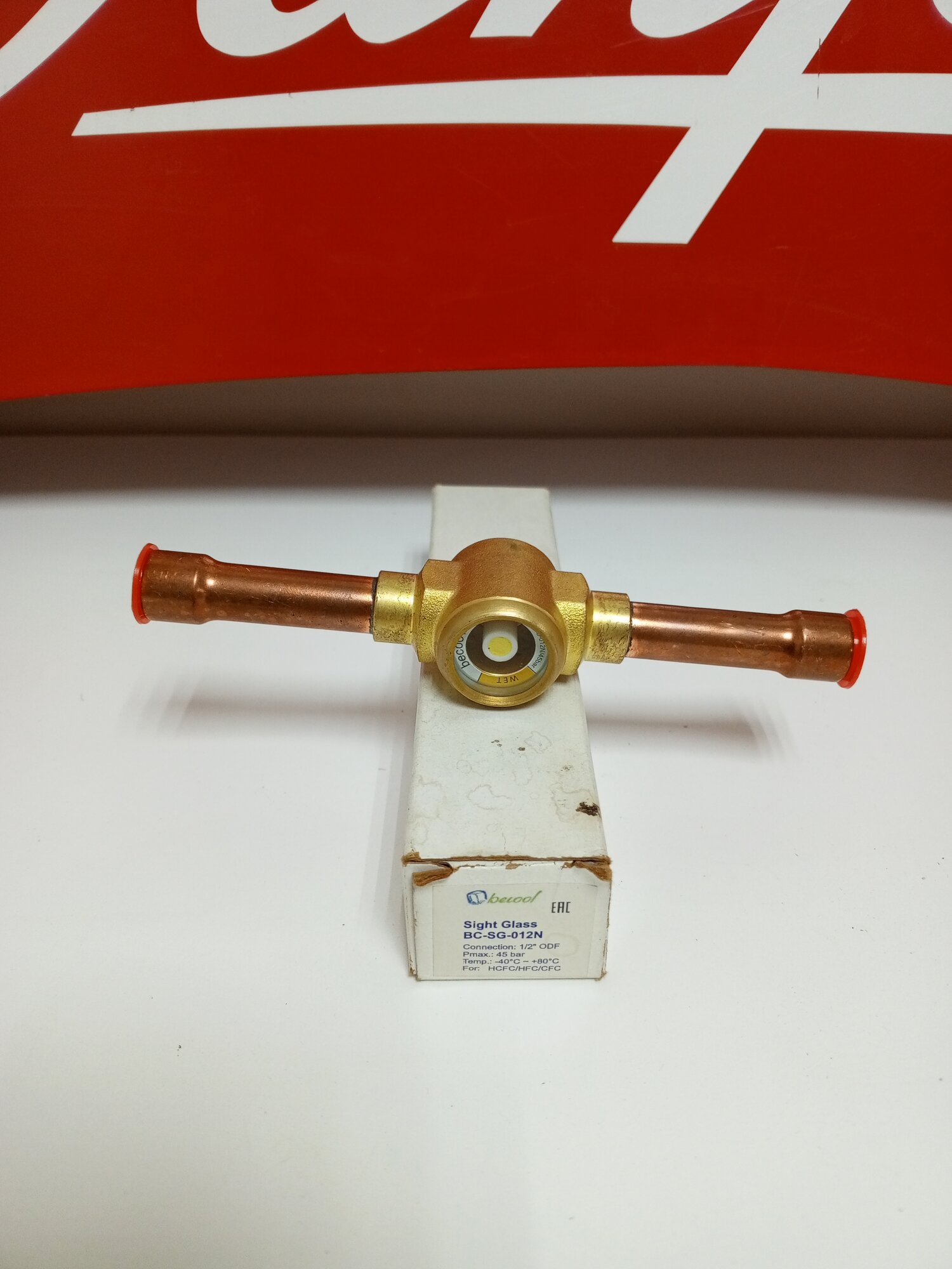 Cмотровое стекло с индикатором влажности BC-SG-012N Becool 1/2