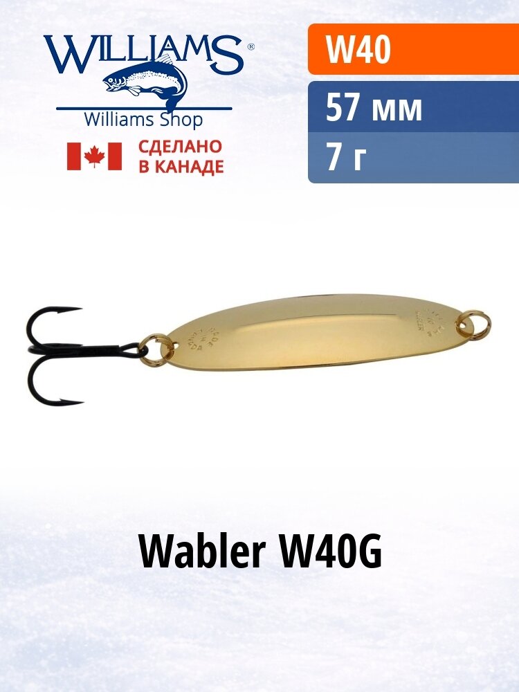 Блесна Williams Wabler W40G 7г