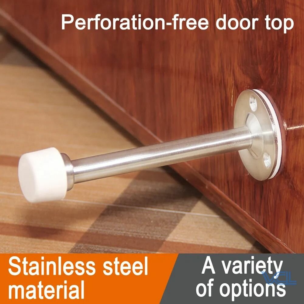 Бесконтактный дверной ограничитель из нержавеющей стали для деревянных и стеклянных дверей