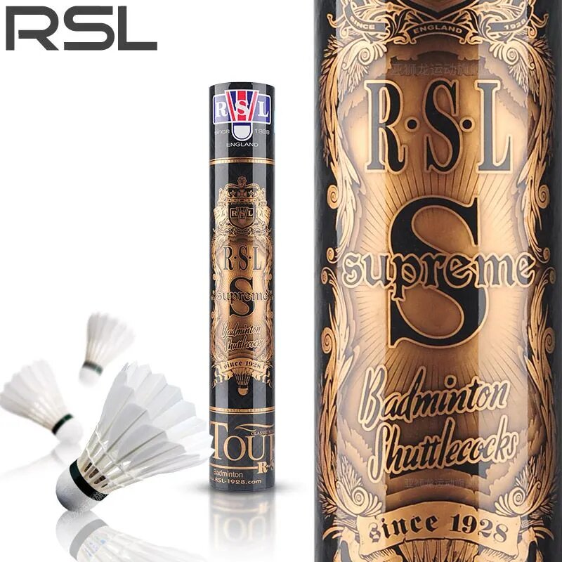 RSL Supreme Tour Воланы для бадминтона перьевые 12 шт Белые для любителей — фото 1