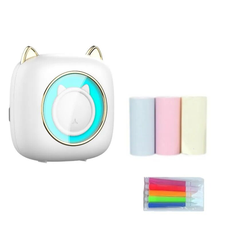 Мини-принтер для печати фотографий, Монохромный, Белый, для дома и офиса