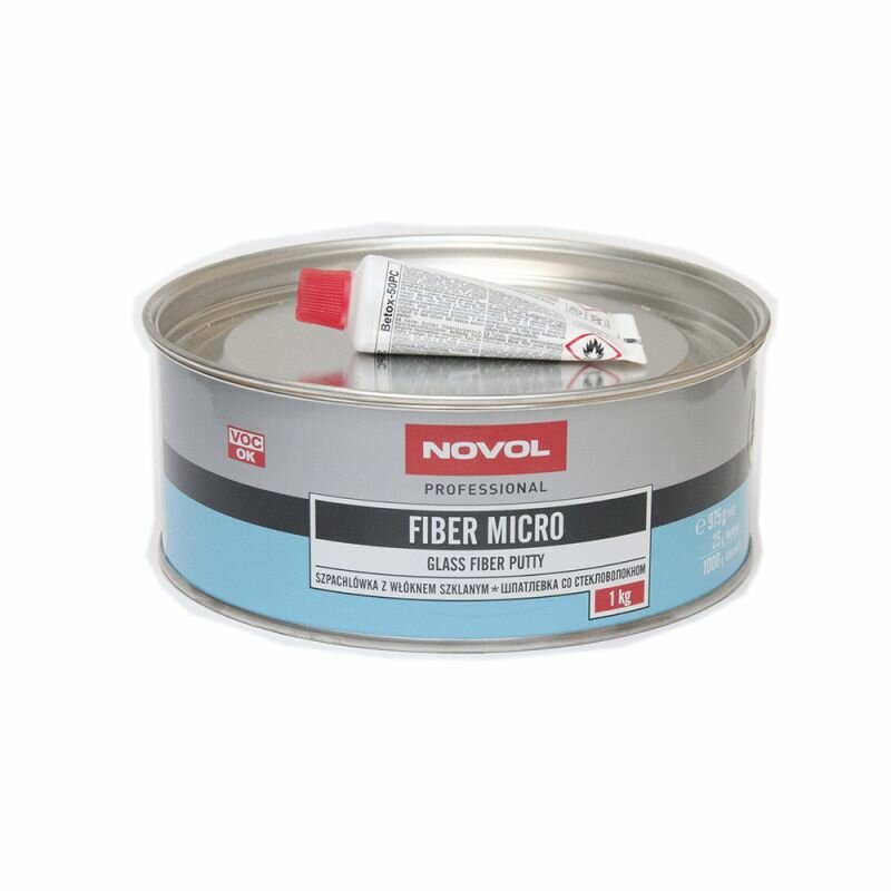 Шпатлевка со стекловолокном NOVOL Fiber Micro 1кг