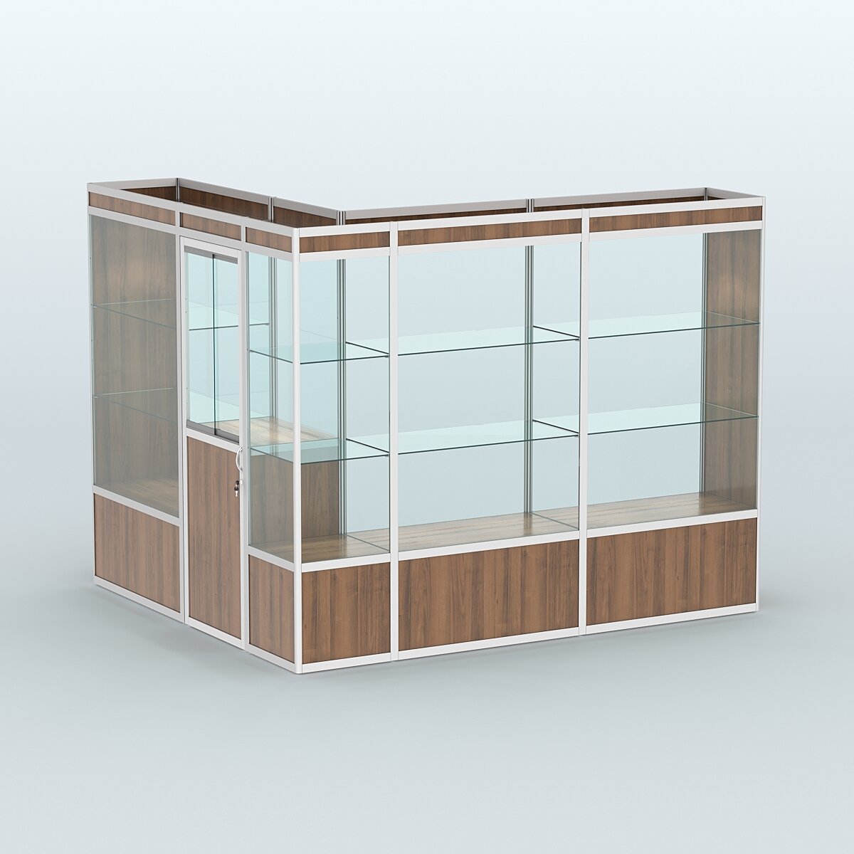 Павильон из профиля угловой №1а (5,5 кв. м), Орех