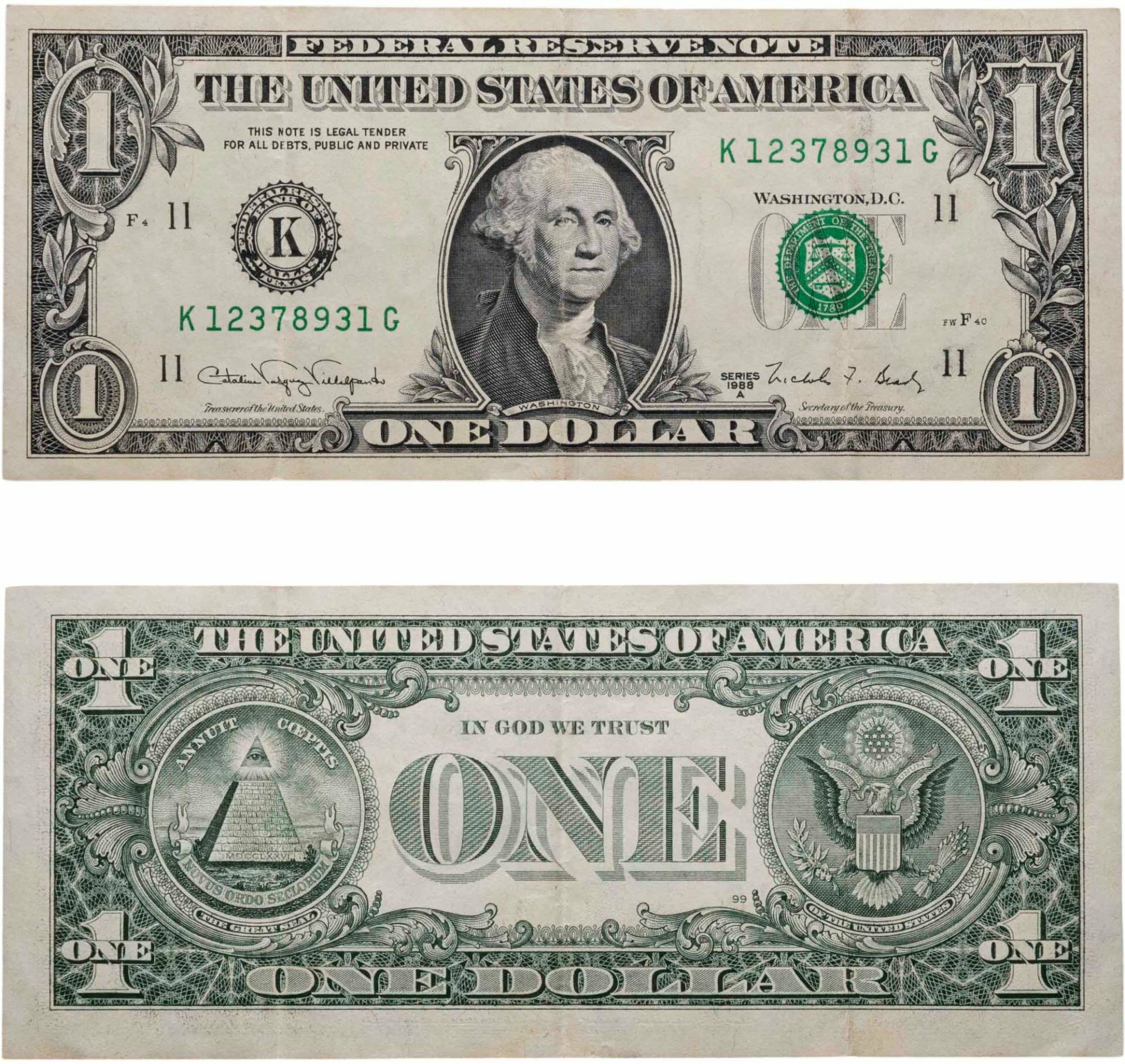 США 1 доллар 1988A Pick 480b К-Даллас