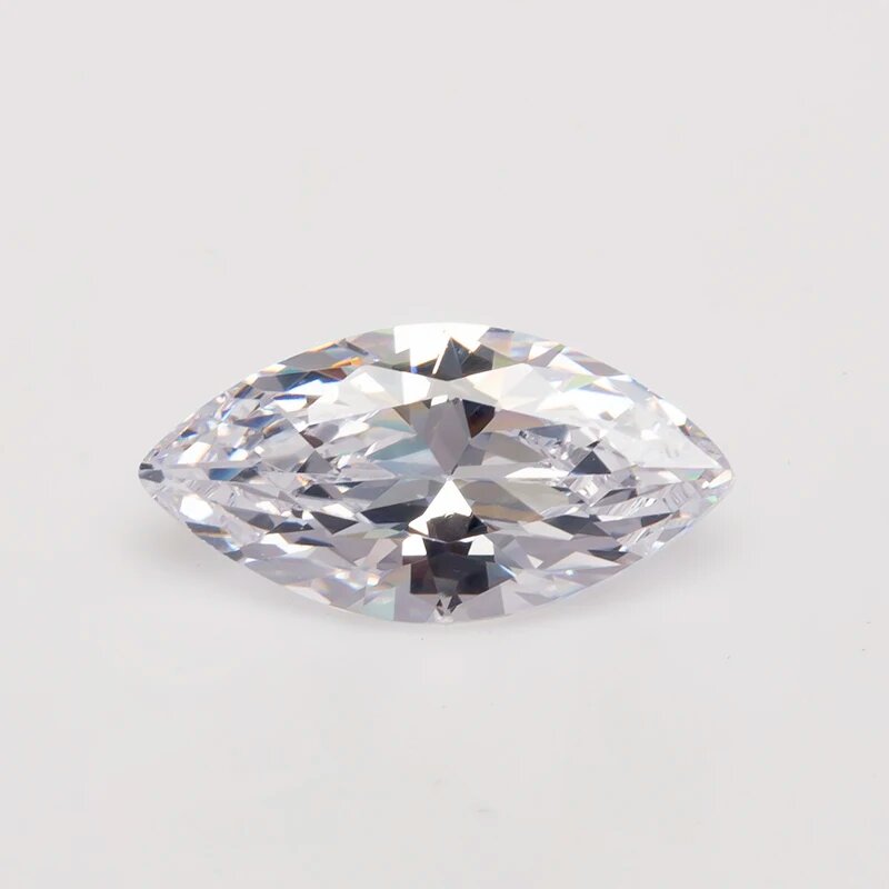 Синтетические камни кубического циркония маркиз формы 2x4 мм ~ 10x20 мм 2x4mm 50pcs, White