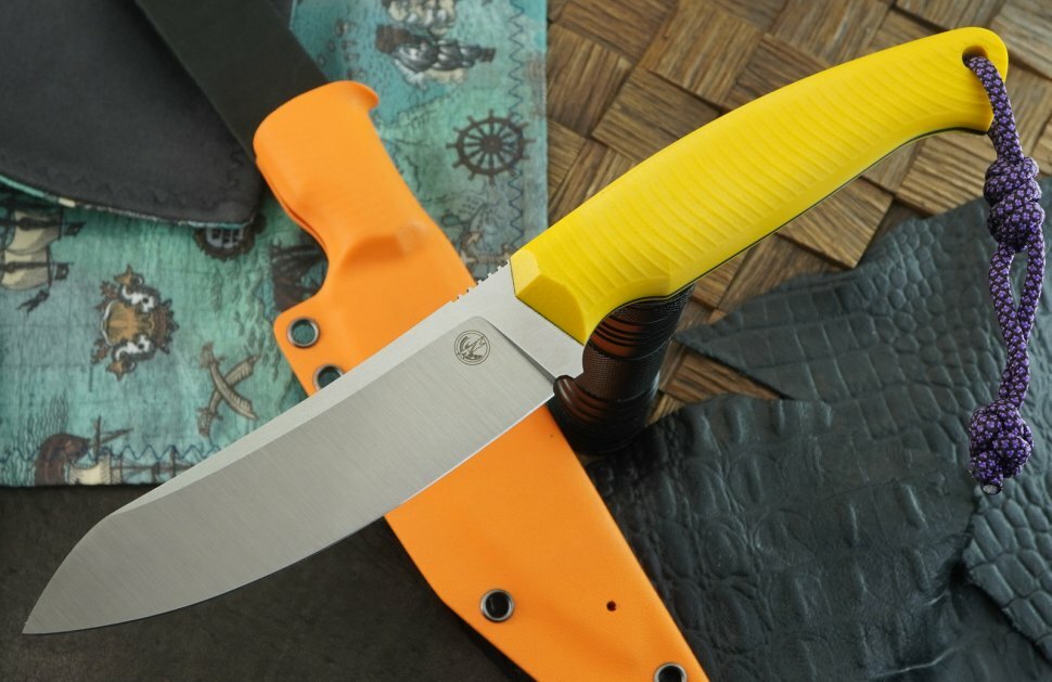 Семь Ножей Сунгай, сталь Bohler N690, cryo, рукоять желтый G-10