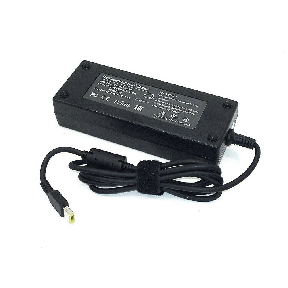 Зарядка для ноутбука Lenovo 20V 6.75A 135W Rectangle(прямоугольный) (45N0362), ThinkPad: T440p, T540p, Yoga: 720-15, Legion: Y520, Y530, Y700, OEM