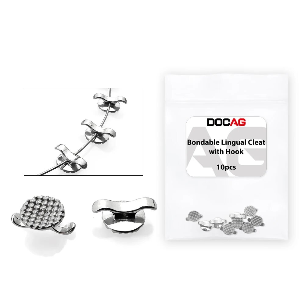 DOCAG Лингвальные кнопки для брекетов 10 шт. Lingual Cleat Hole