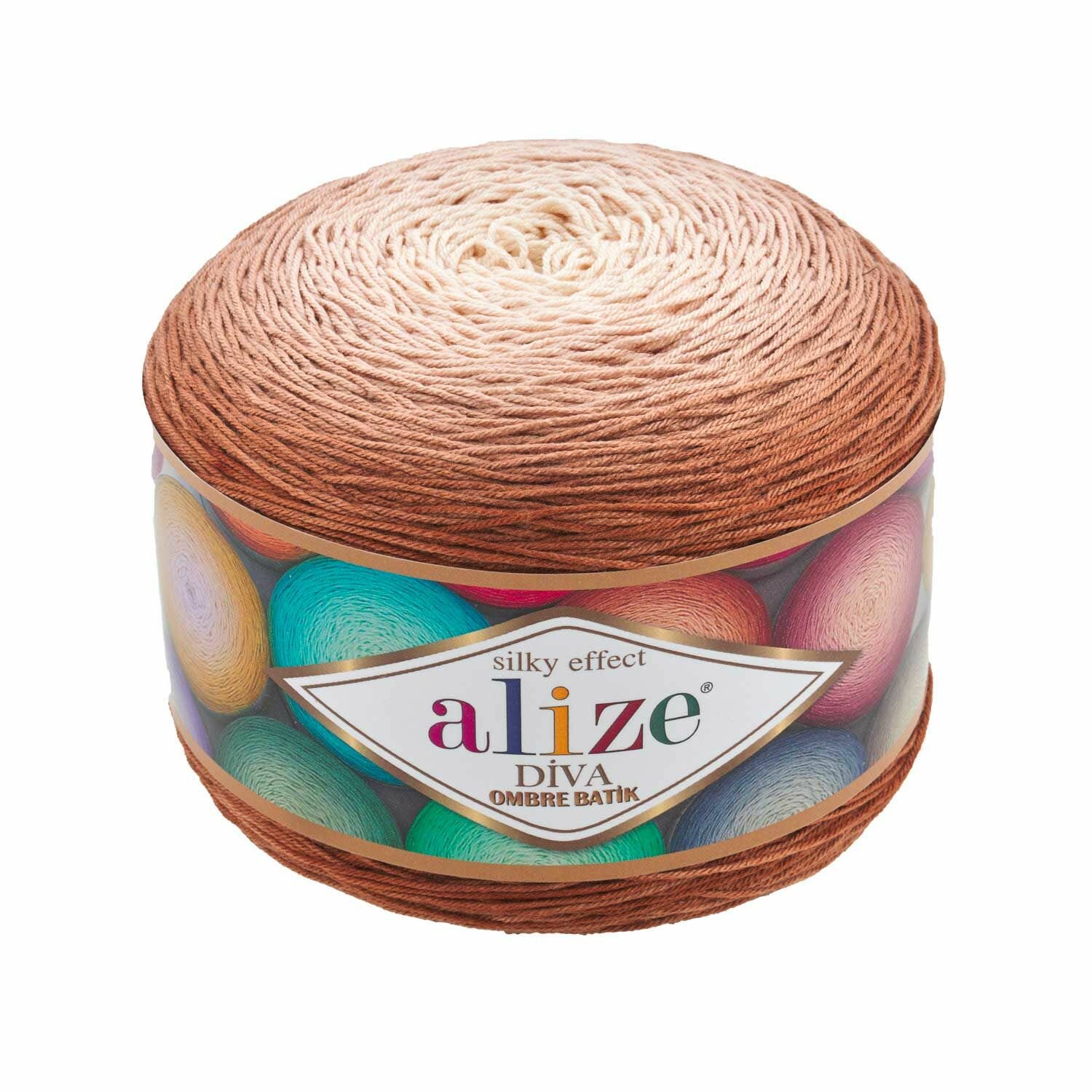 Пряжа Alize Diva Ombre Batik 7375 (1 моток, 250г/875м) беж