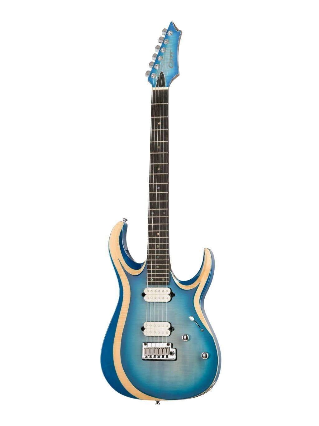 Cort X700-Duality-II-PIB X Series Электрогитара, синяя, с чехлом