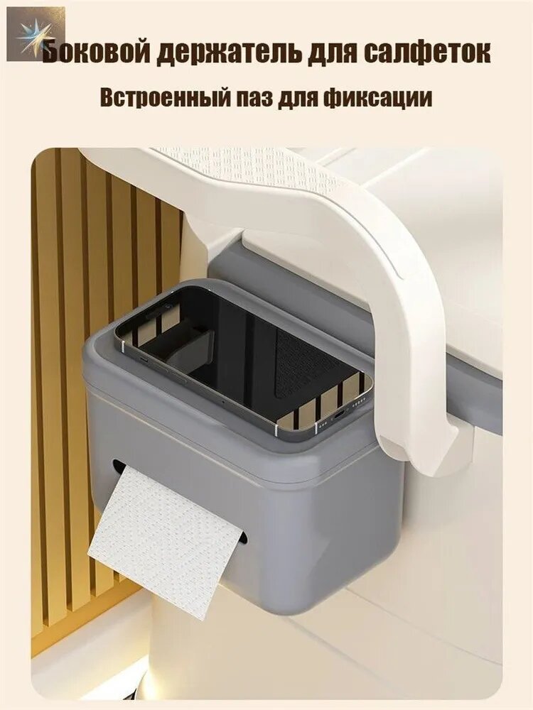 Биотуалет для дома и путешествий MAX MALL Голубой Биотуалет с крышкой ABS пластик 55*48.5*57.5 см — фото 1