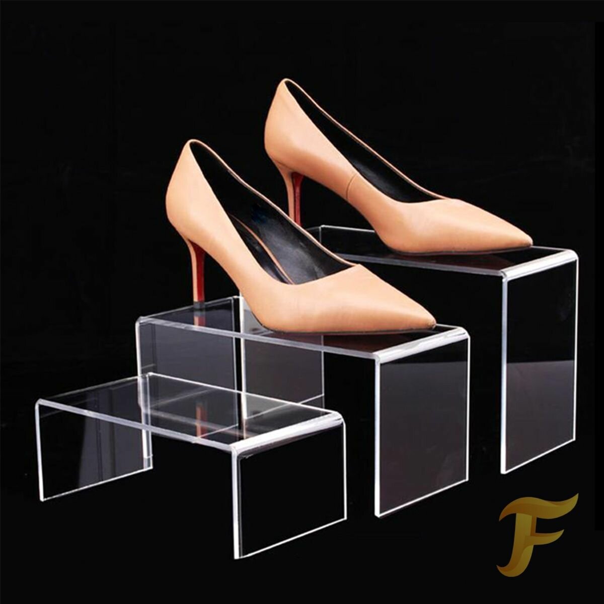 Набор подставок-подиумов из оргстекла / Прозрачные подставки - подиумы для товаров
