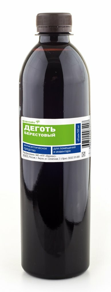 Деготь берестовый Фармакс Ф, антисептическое средство, 500 мл