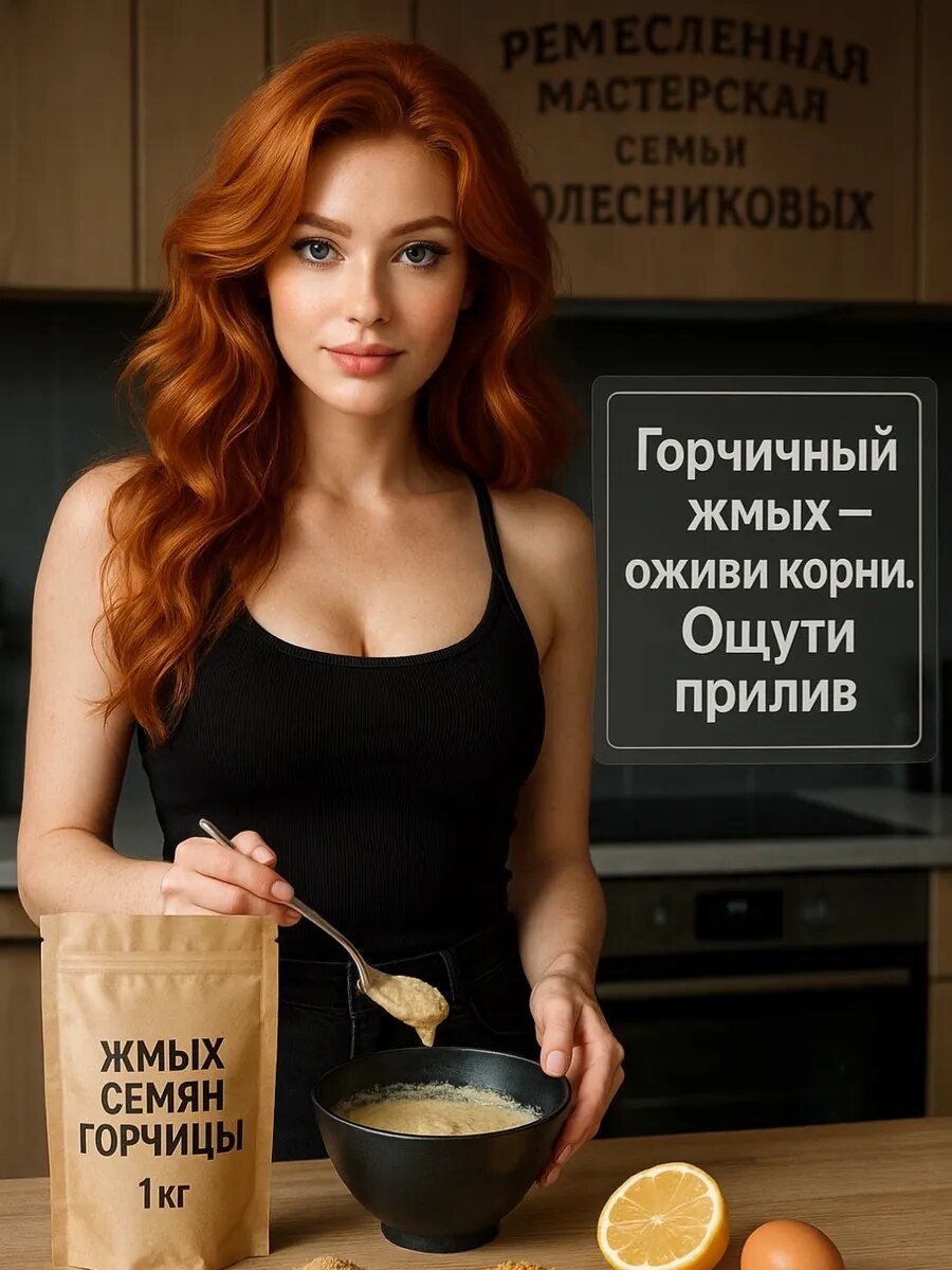 Обезжиренный жмых семян горчицы - 1000 г.