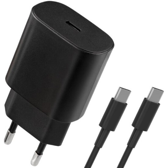 Сетевой адаптер Defender UPA-125 25W, USB C, кабель Type-C, черный