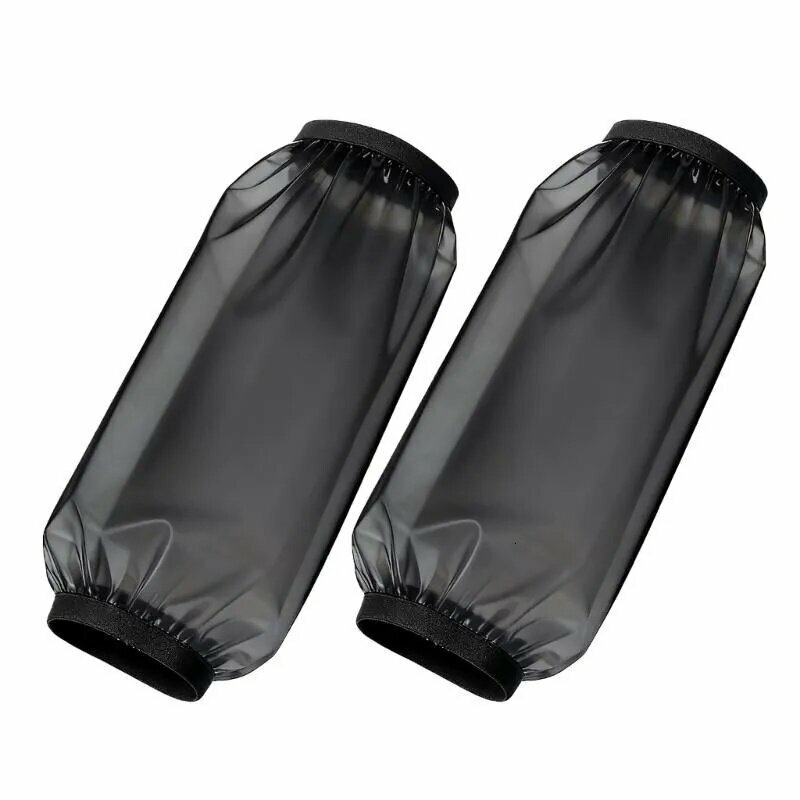 Водонепроницаемые прозрачные защитные нарукавники, - Черный среднего размера