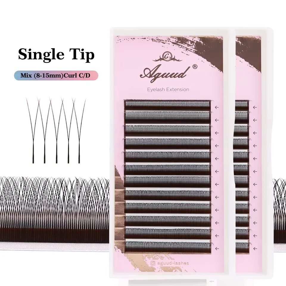 Ресницы для наращивания Mix 8-15мм C/D, 2D Y Lashes