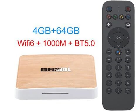 Mecool KM6 Deluxe ATV Smart TV Box 64ГБ AU-штекер, KM6 4GB 64GB
