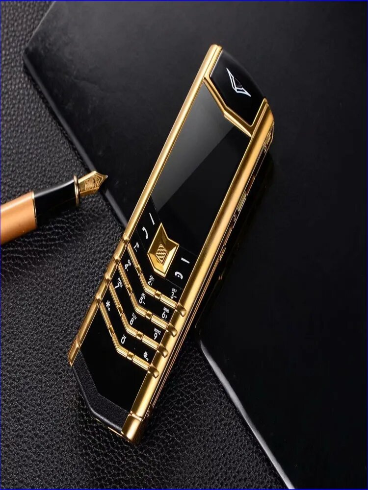 Vertu Мобильный телефон SATREND V9 MTK6, золотой, 3 дюйма, 2 SIM