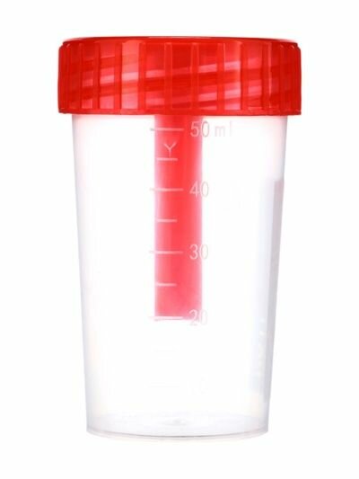 Контейнер стерильный для биоматериалов, шпатель, 60 мл/набор из 10 штук