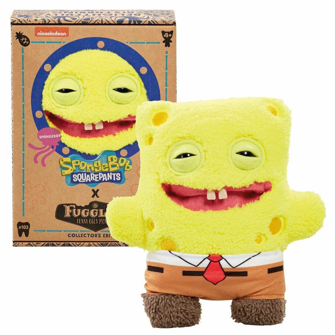 Fuggler SpongeBob SquarePants Soft Toy / Забавный Уродливый Монстр, Мягкая Игрушка / Подходит Для Кукол Детей Старше 4 Лет
