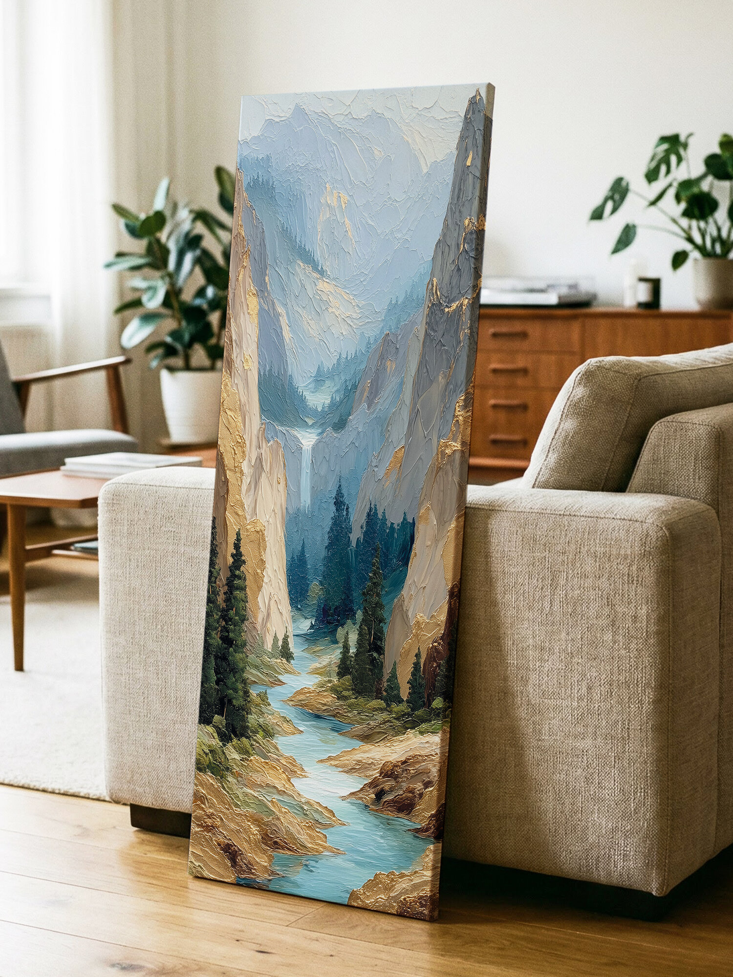 Картина Postermarket "Горный пейзаж" на холсте с подрамником 45 х 115 см