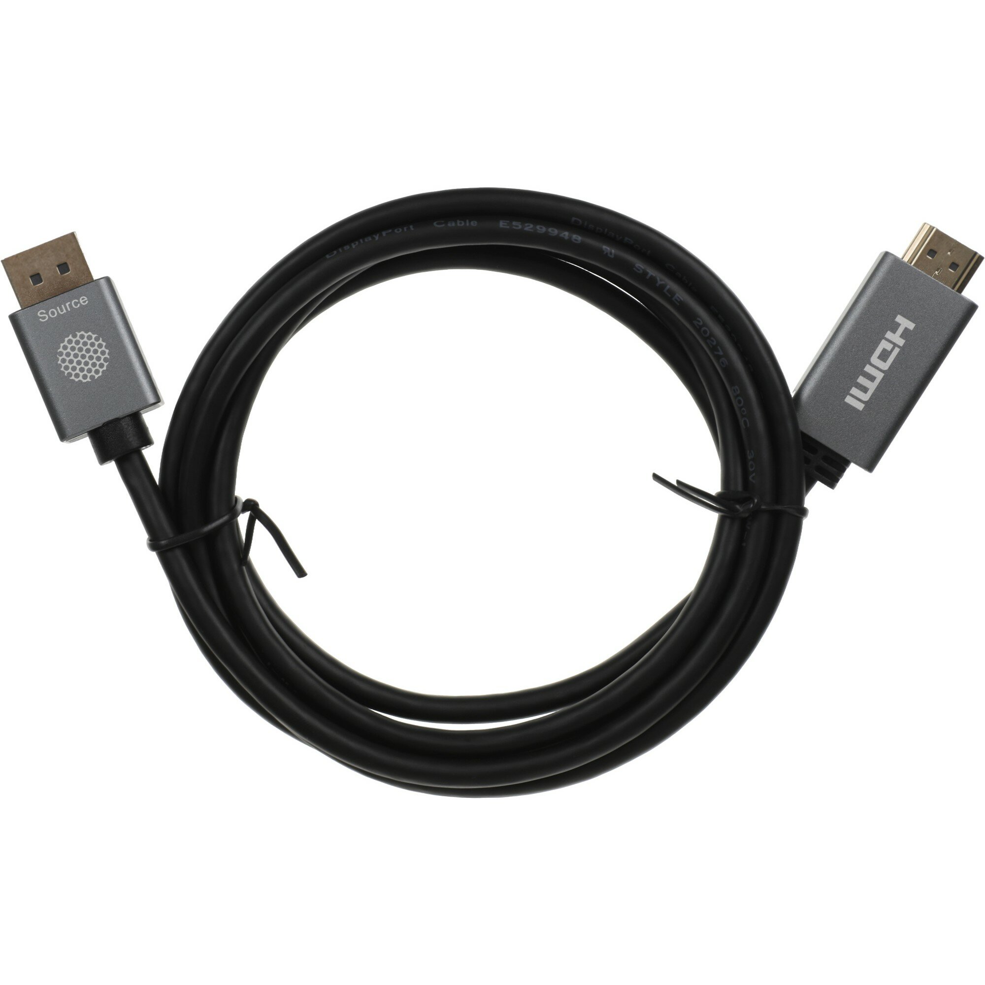 Видеокабель переходник Cactus DisplayPort (male)-HDMI (male) 2 м