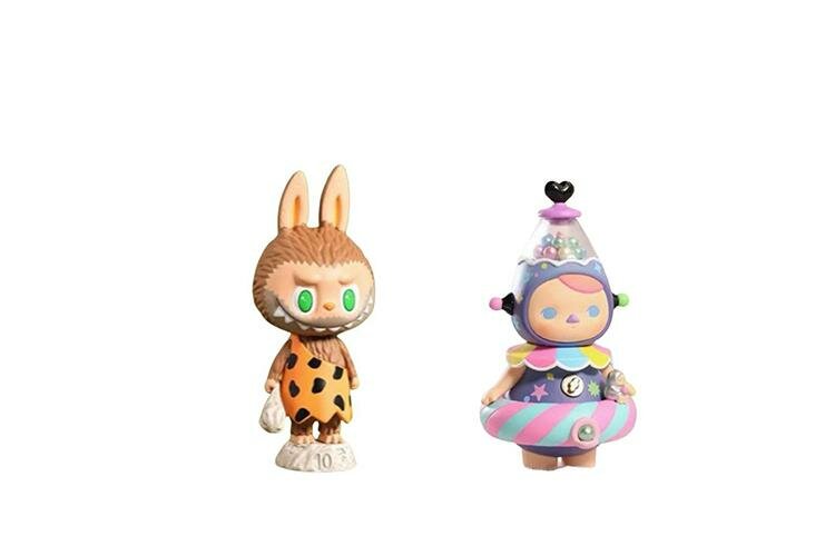 POP MART Labubu 10-летие Креативные коробки-сюрпризы унисекс, Confirmed-Labubu+PUCKY (Open)
