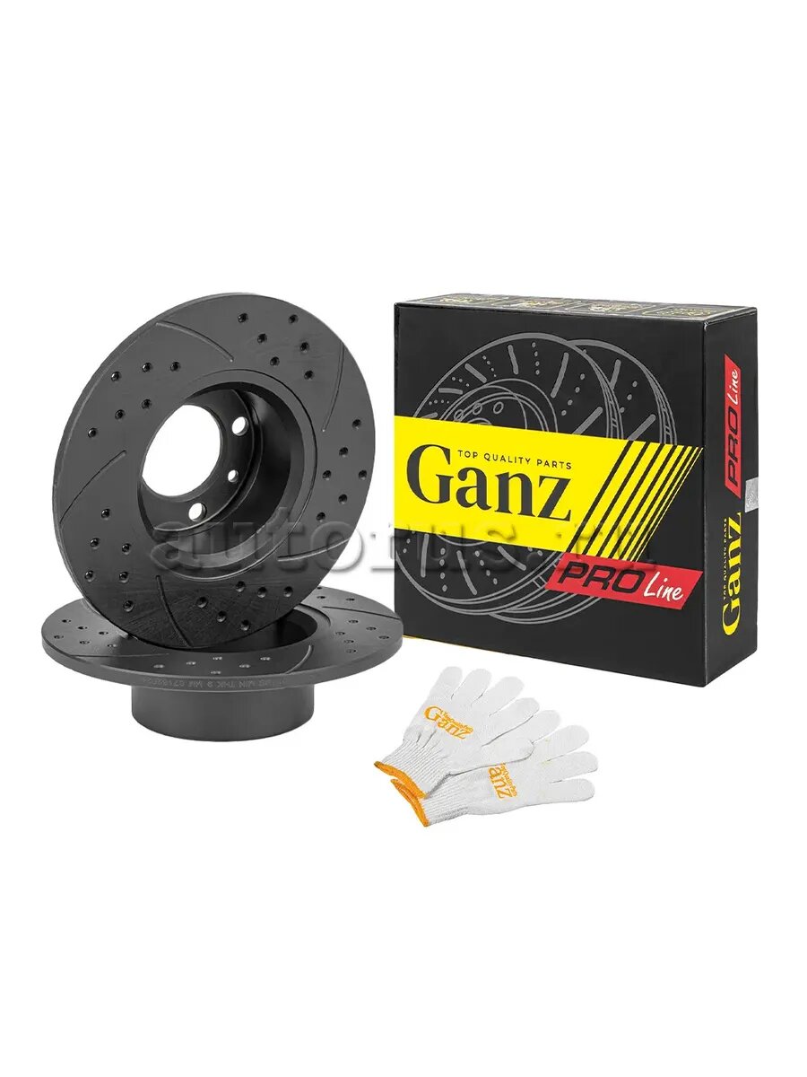 Диск тормозной передний перфорированный PRO-LINE с покрытием