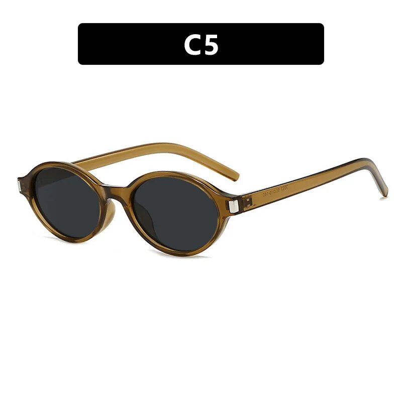 Овальные солнцезащитные очки OLOEY, C 5-Transparent Gree, -4.5