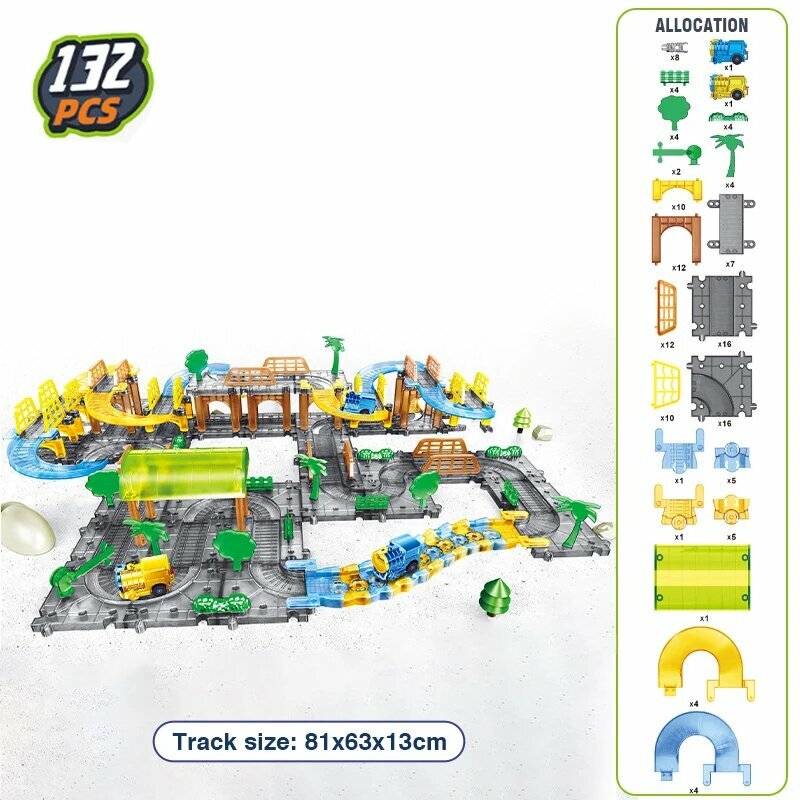 Конструктор поезд электрический CONUSEA 132PCs