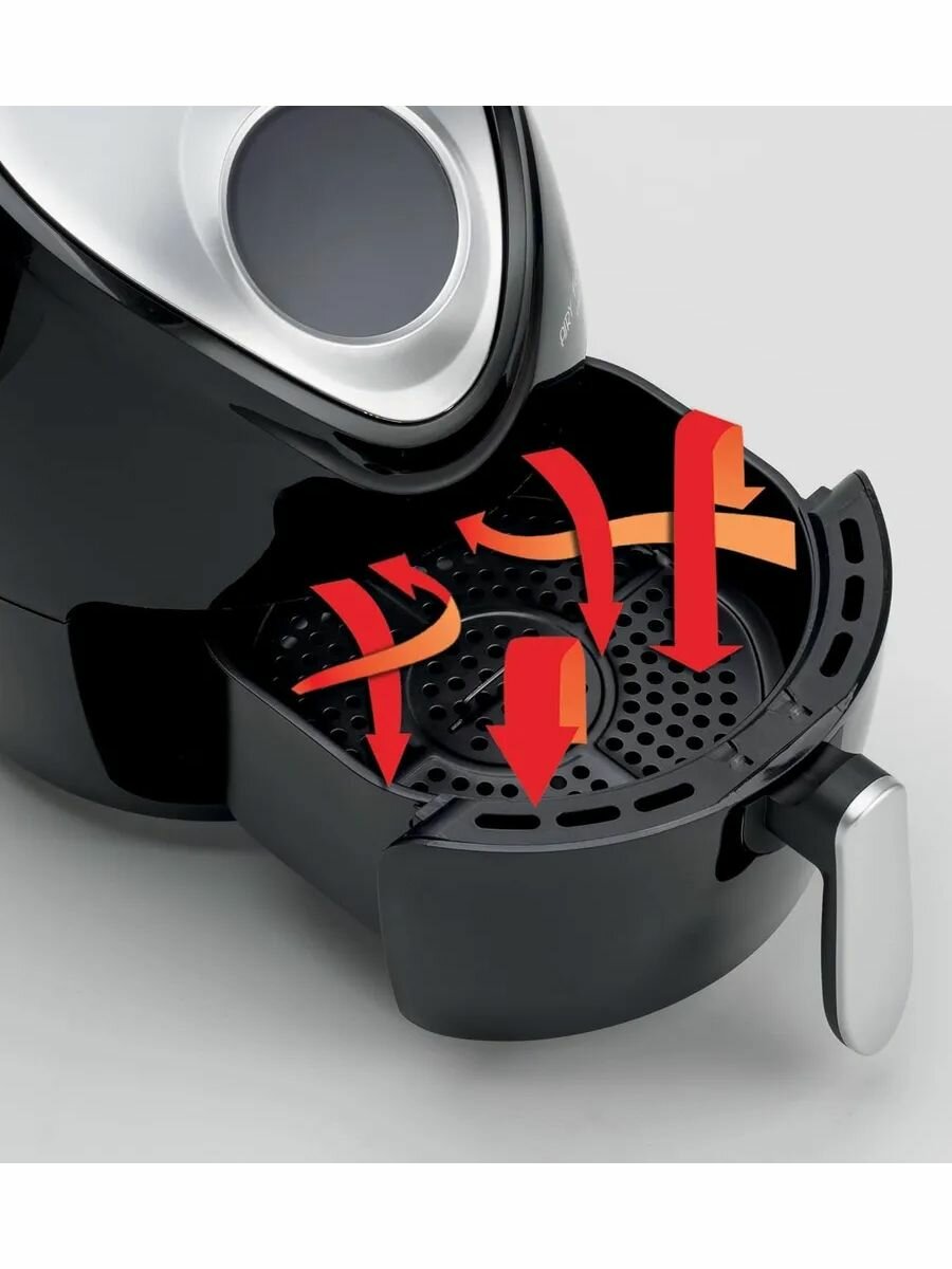 Фритюрница Ariete 4616/00 Airy Fryer Digital, 1 400 Вт, без масла, объём 3,2 л, цифровой дисплей, конвекция, антипригарное покрытие, регулировка температуры 80-200 C. — фото 1