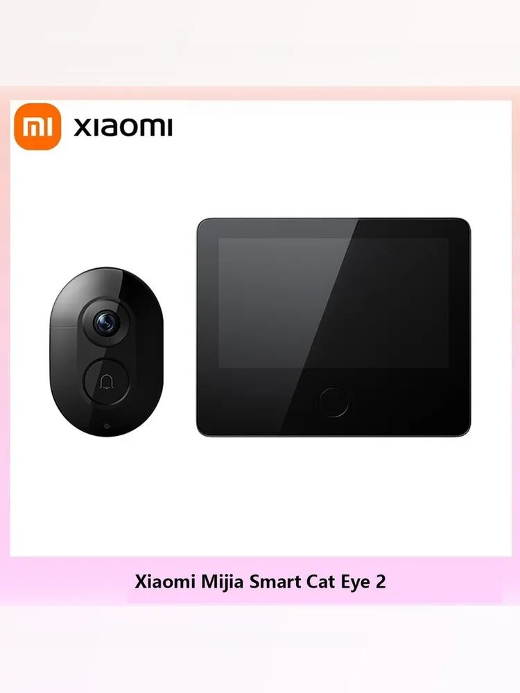Звонок дверной Xiaomi Mijia Smart Cat Eye 2 беспроводной с камерой, черный матовый