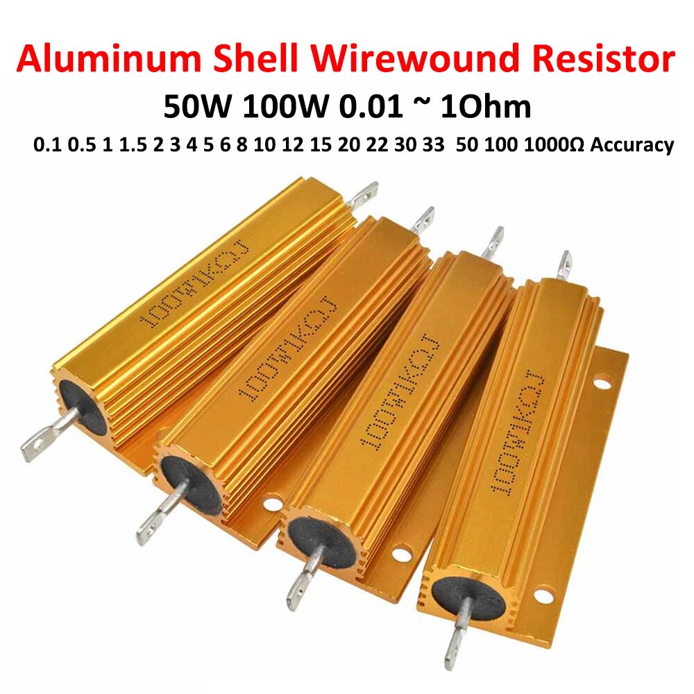 Резистор проволочный 0.01-1 Ом, 100R, 100W, 100шт