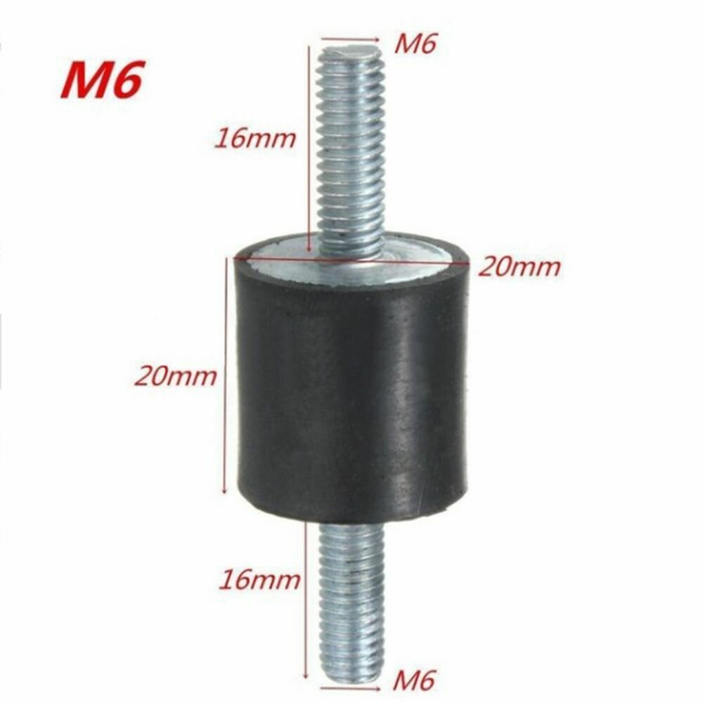 Резиновые крепления (виброизолятор) M5/M6/M8 для компрессора, двигателя и насоса — демпфер вибраций и шумоподавление