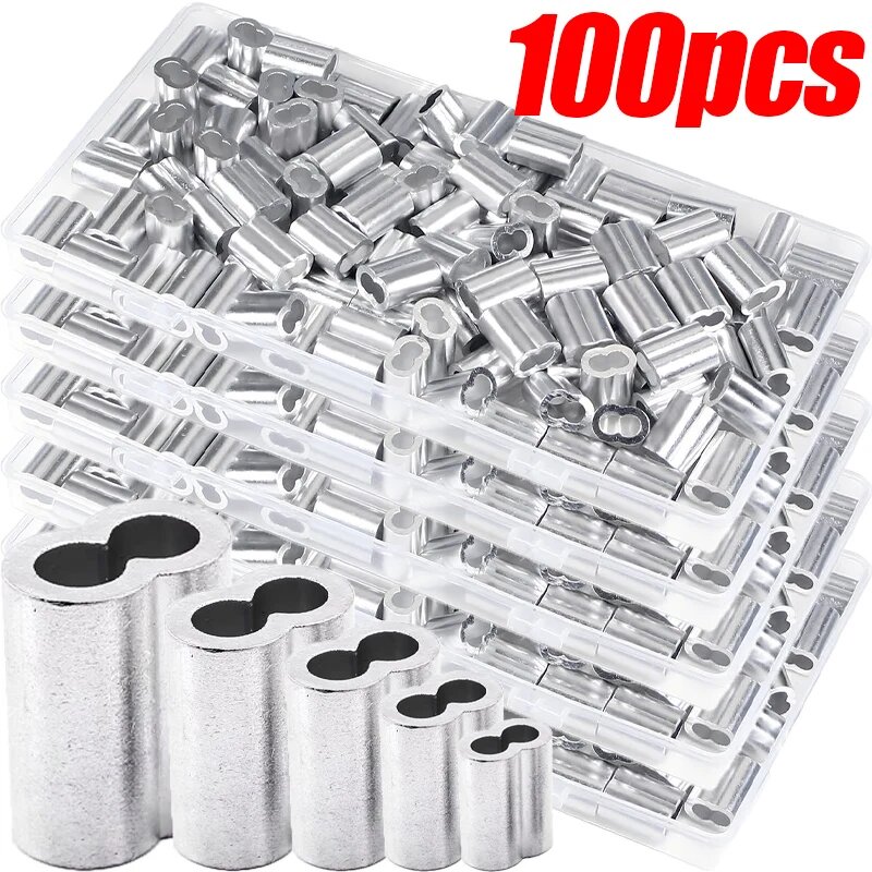Алюминиевые обжимные втулки для кабеля M1.5-M4 100Pcs M4