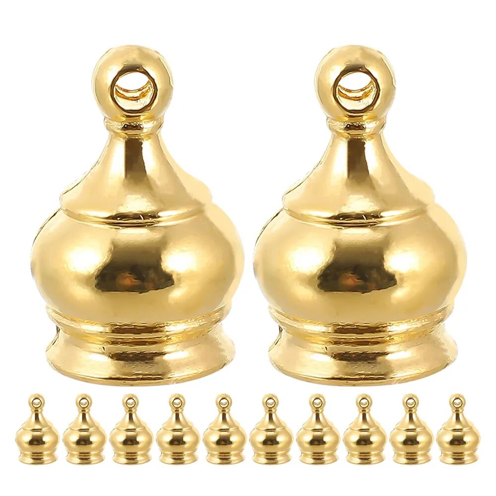 Коронаобразная декоративная гайка для светильника из цинкового сплава золотого цвета, набор 14 шт для мебели