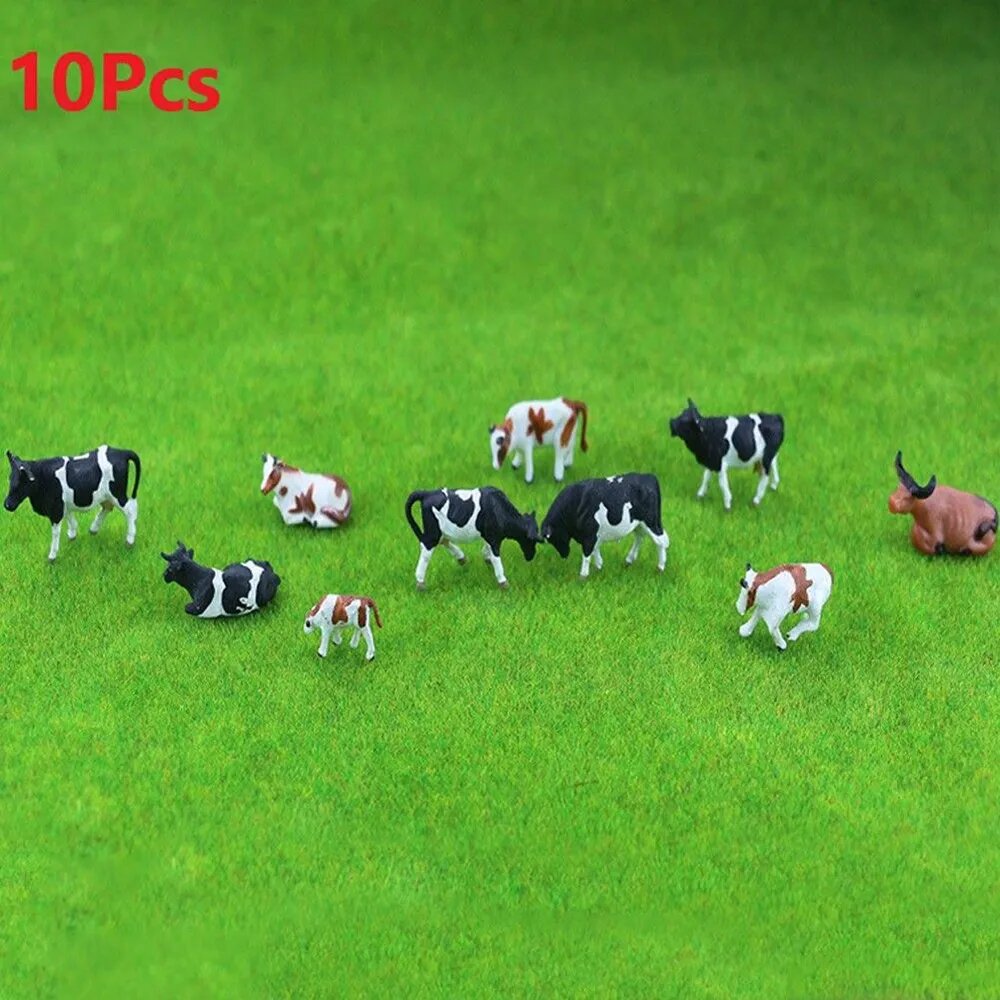 1:87 цветная модель коровы 10 штук