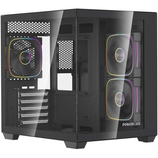 Корпус Powercase Vision Micro M5CB, черный