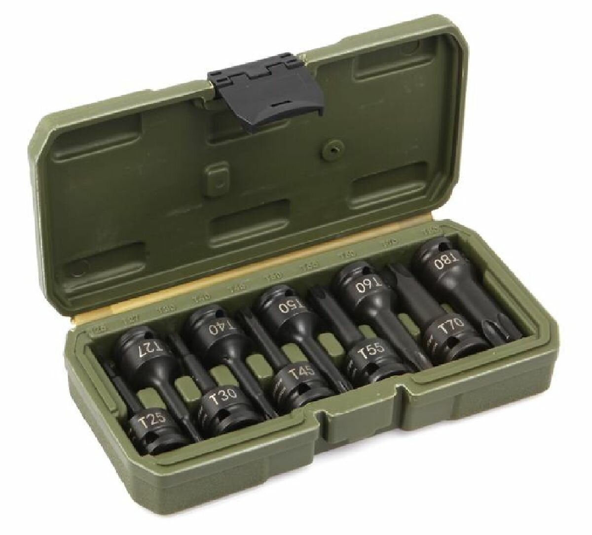 Набор бит головок ударных TORX 1/2', 10 шт. (Т25 - Т80), 664280, кейс, Дело Техники.