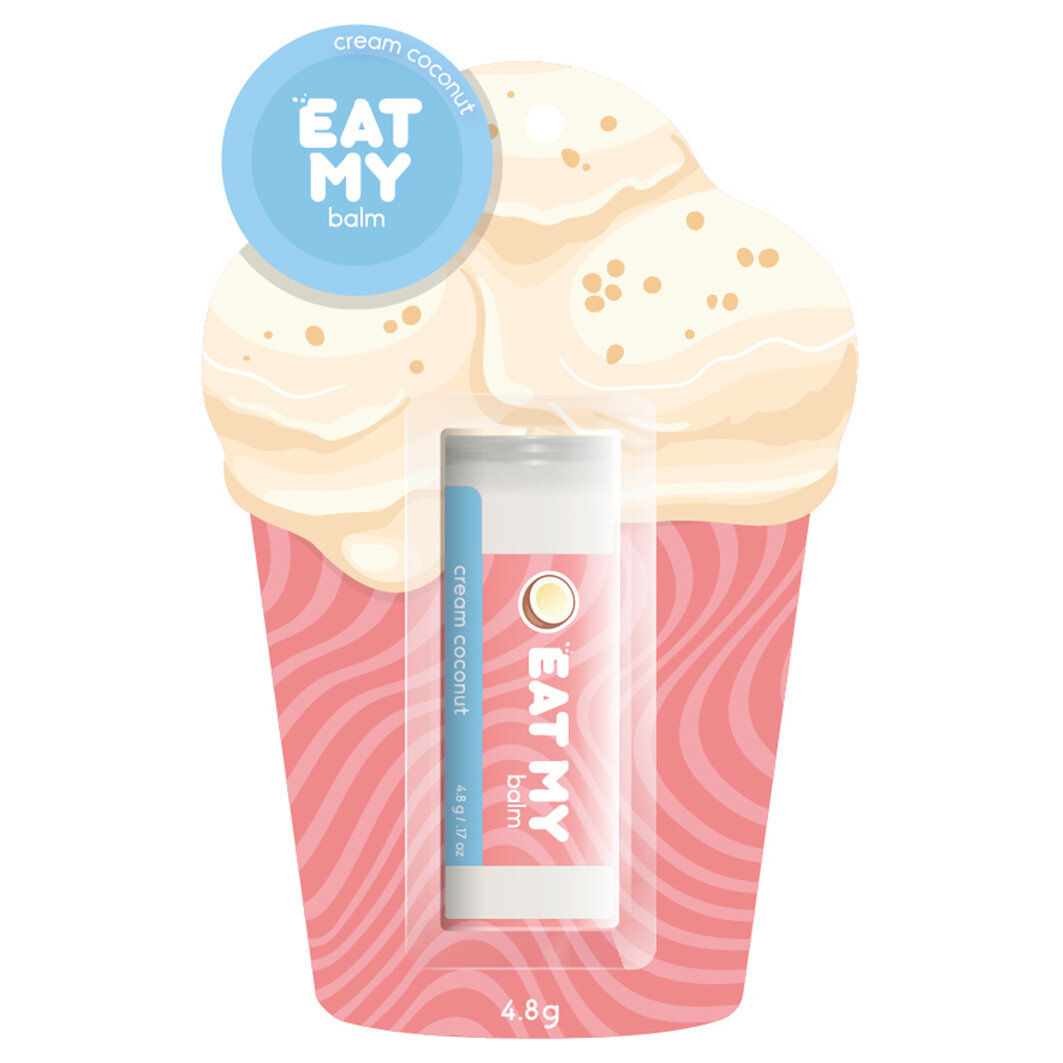 Бальзам для губ EAT MY "Сливочный Кокос", увлажняющий, 4,8 г