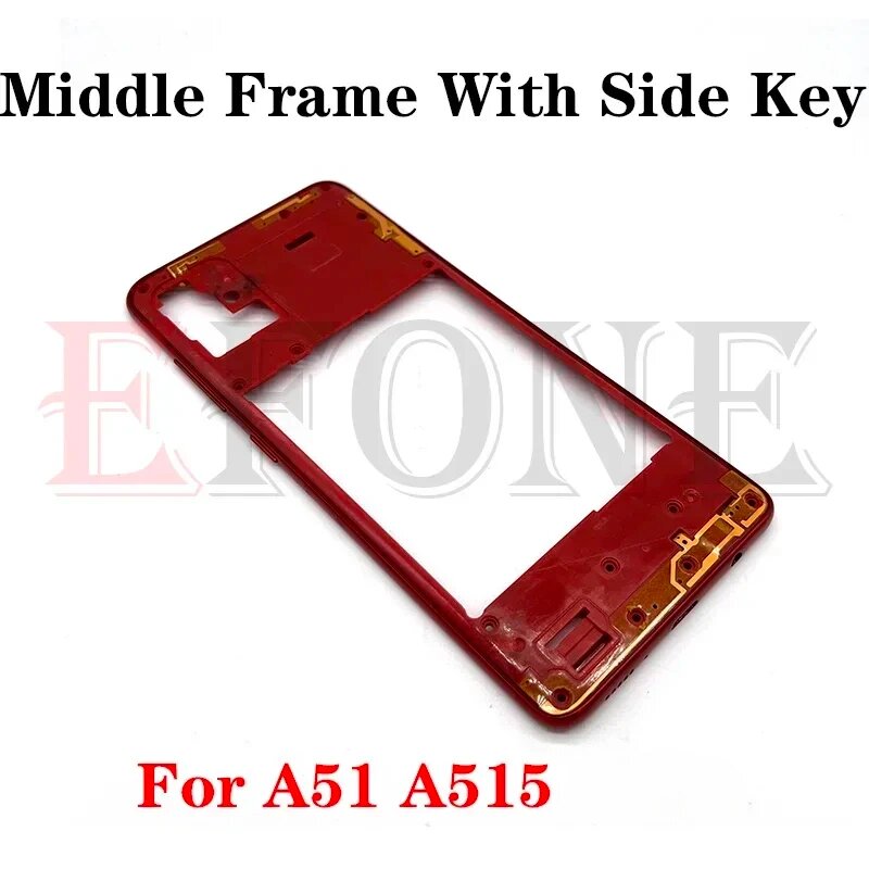 Для Samsung A31 A41 A51 A71 A315 A415 A515 A715 4G корпус средней рамки, лицевая панель, крышка с боковой кнопкой