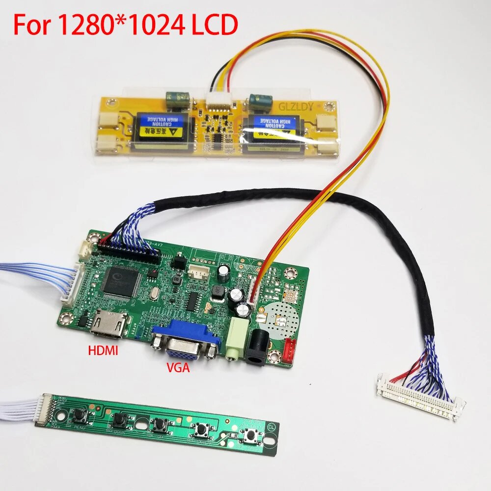 Комплект для M190EG01 LTM170EU M170E5 MT170EN01 1280x1024 LVDS 30pin 4 лампы HDMI + VGA ЖК-аудио панель Плата контроллера Плата драйвера