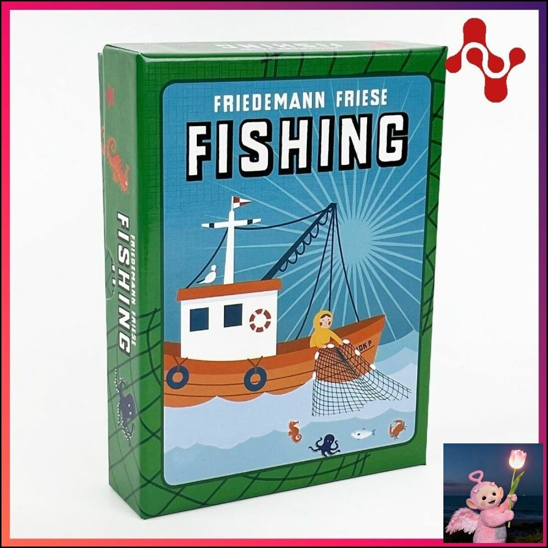 Настольная игра Fishing: Премиум-издание с тиснением! Прочная коробка, 3-5 игроков, 40-60 мин. Вечеринка!