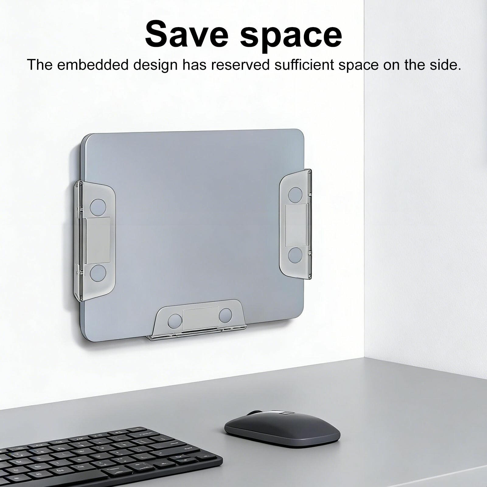 Набор из 3 настенных креплений для ноутбука под столом, регулируемые, усиленные, с защитой от царапин