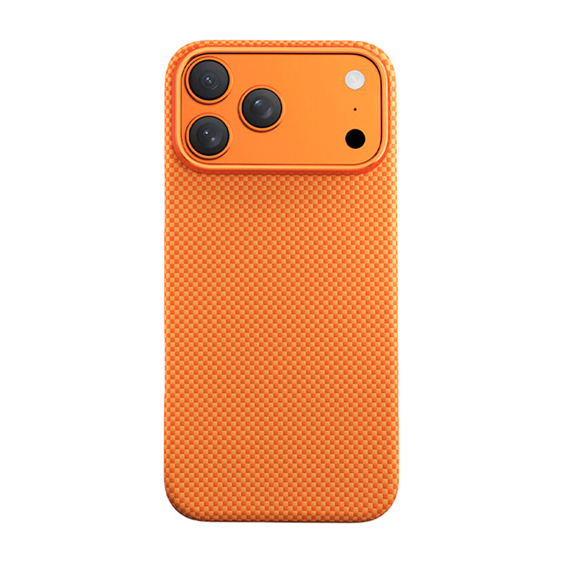 Чехол iPhone 17 Pro KEEPHONE KEVILAR NORRA MagSafe Карбон арамидное волокно 1500D, 38 шт. магнитов N52-10Н - Solar